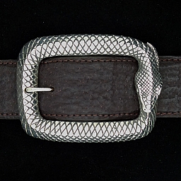 STERLING SILVER OUROBOROS SNAKE BUCKLE : WEST